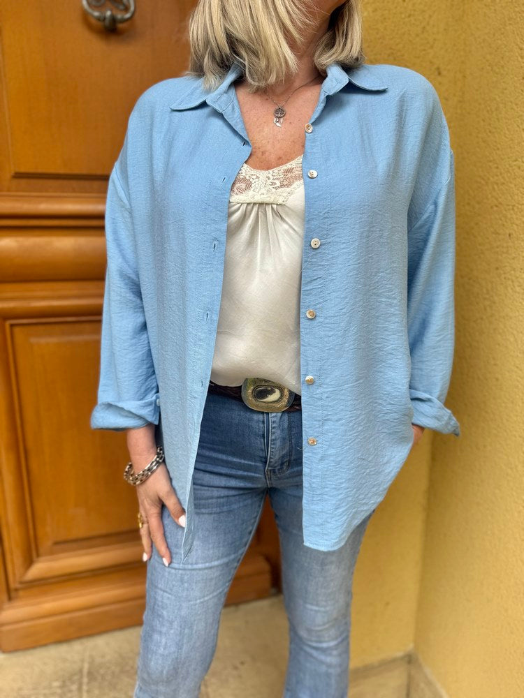Chemise Amanda bleu - Boutique Route du Sud